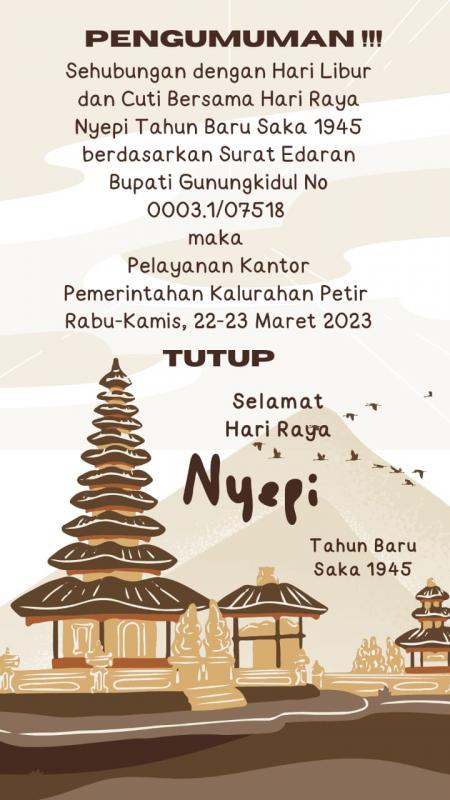 Libur Hari Raya Nyepi dan Cuti Bersama